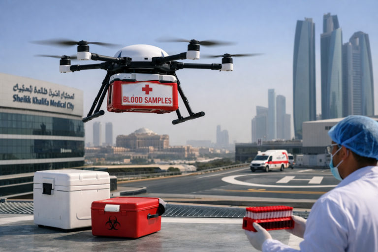 Abu Dhabi tests drones to move blood samples faster between hospitals